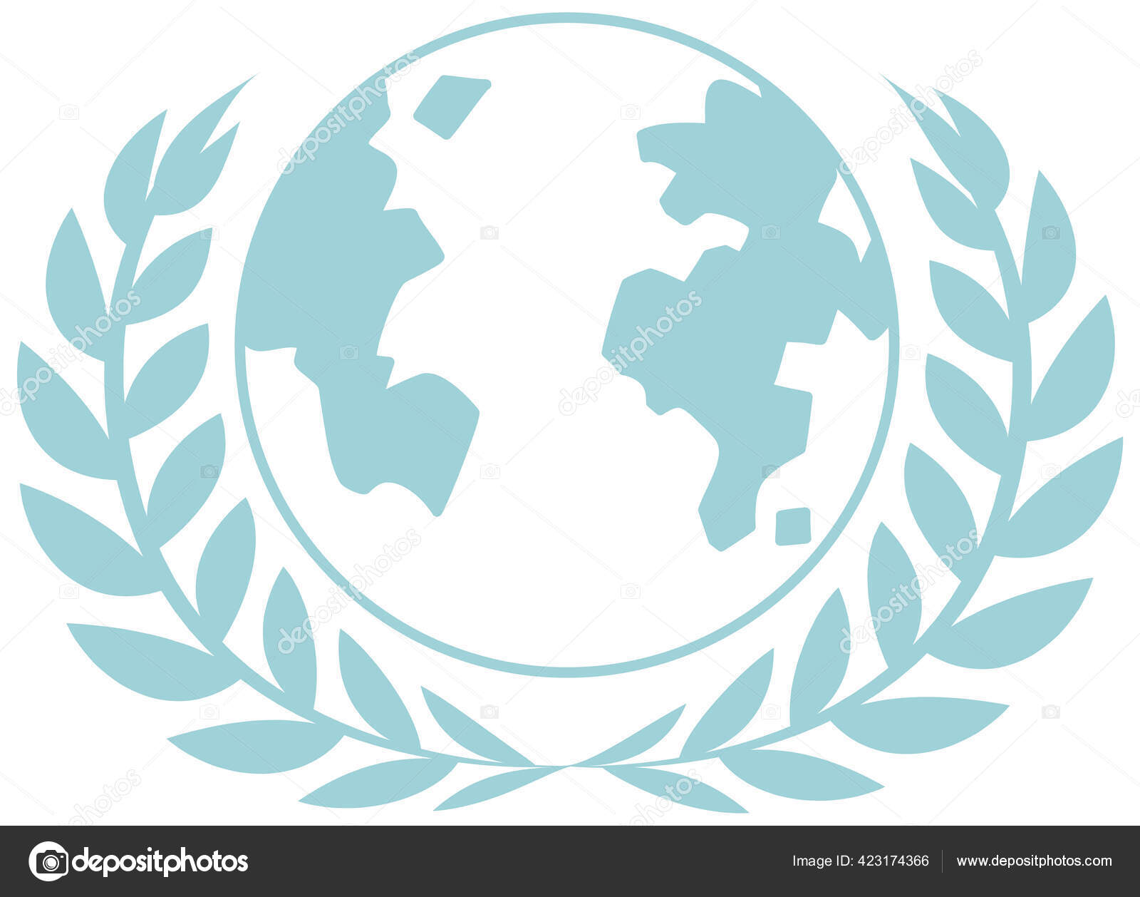 Blue Peace Symbol White Background Illustration Stock Vector by ©brgfx ...