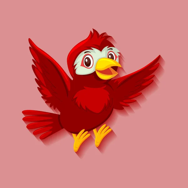 Cute Red Bird Cartoon Character Illustration Stock Vector by ©brgfx ...