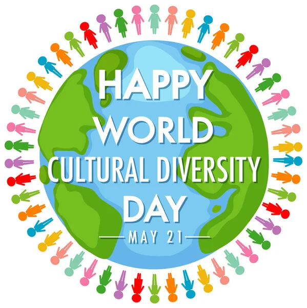 World Day Cultural Diversity Banner Design Illustration Stock Vector by ...