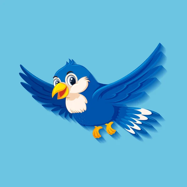 Aranyos Kék Madár Rajzfilm Karakter Illusztráció Stock vektor: ©brgfx ...