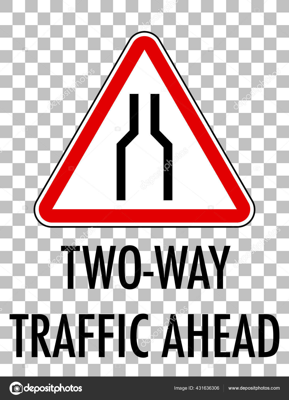 Red Traffic Sign Transparent Background Illustration Stock Vector Image ...