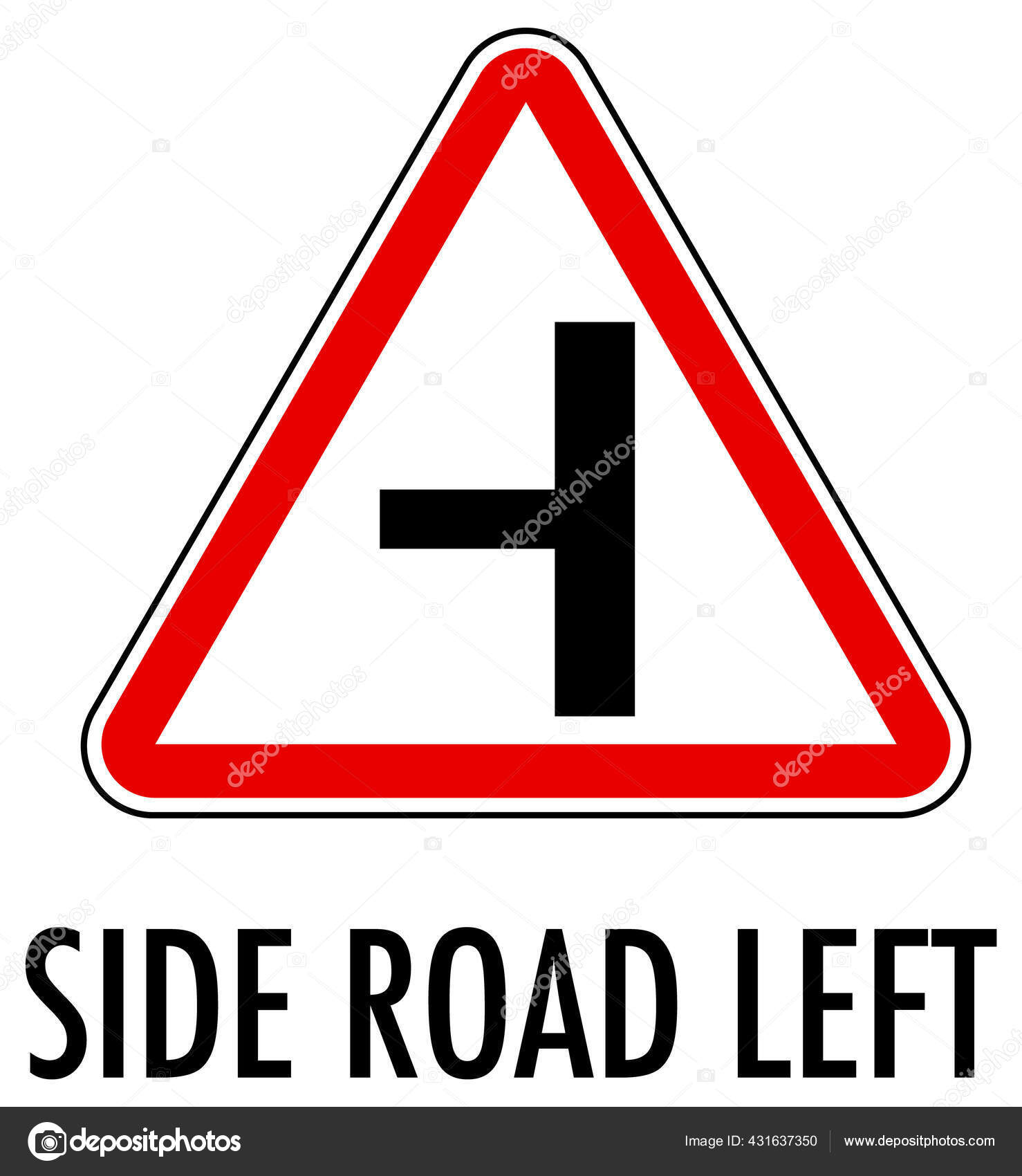 Red Traffic Sign White Background Illustration Stock Vector Image by ...