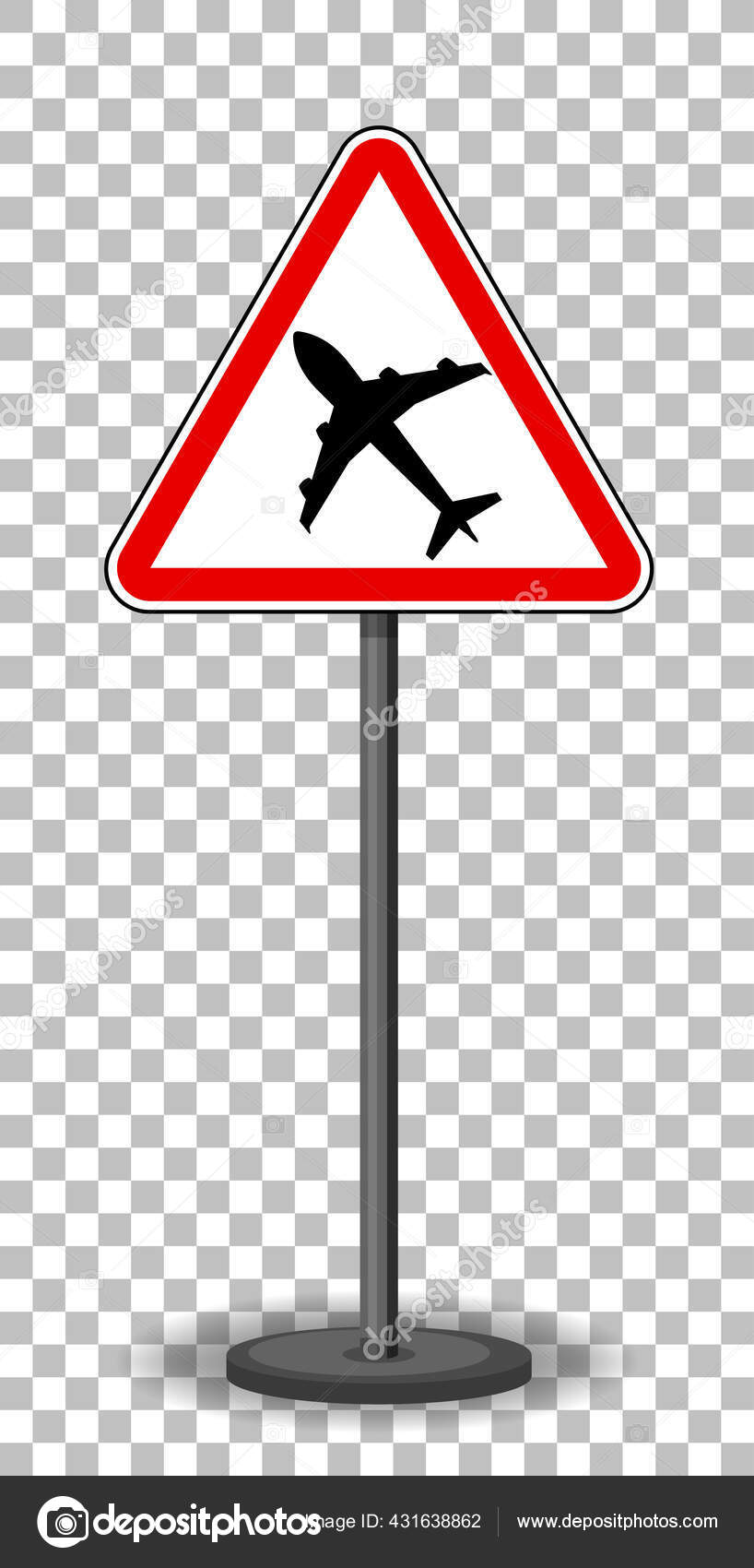 Red Traffic Sign Transparent Background Illustration Stock Vector by ...