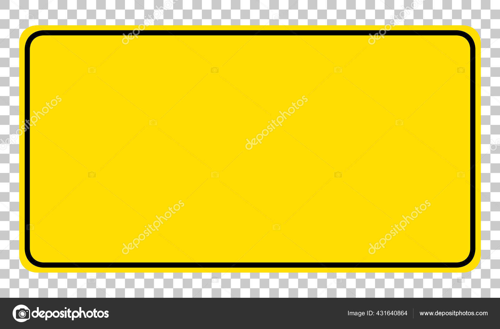 Yellow Traffic Warning Sign Transparent Background Illustration Stock ...