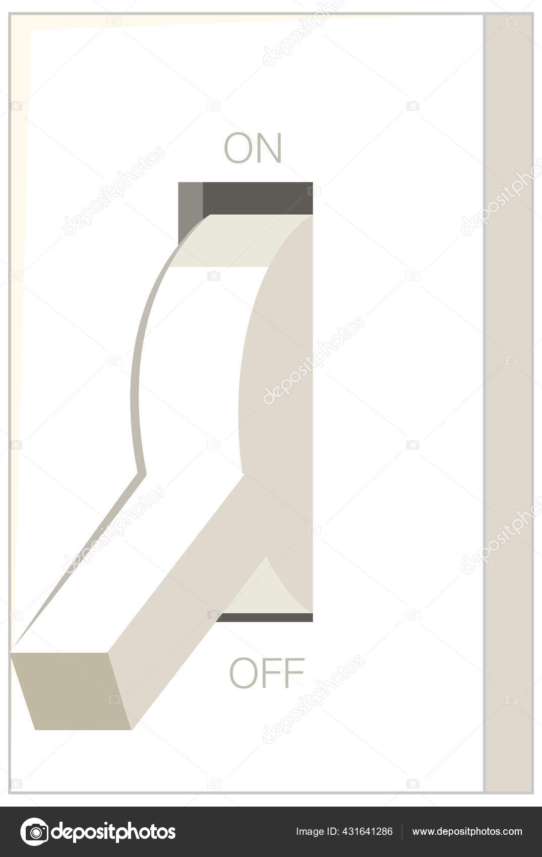 Image vectorielle Icône Dessin Animé Interrupteur Électrique ...