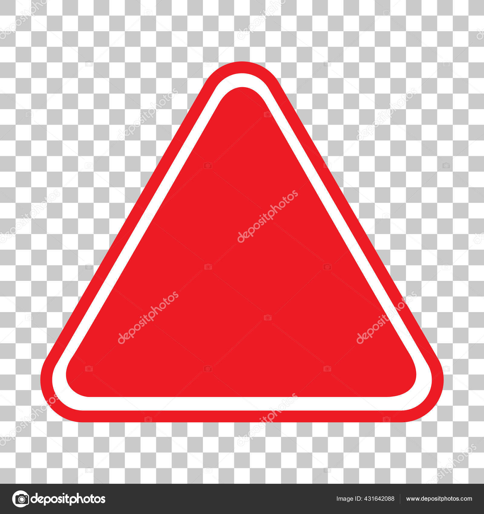 Empty Red Traffic Banner Transparent Background Illustration Stock ...
