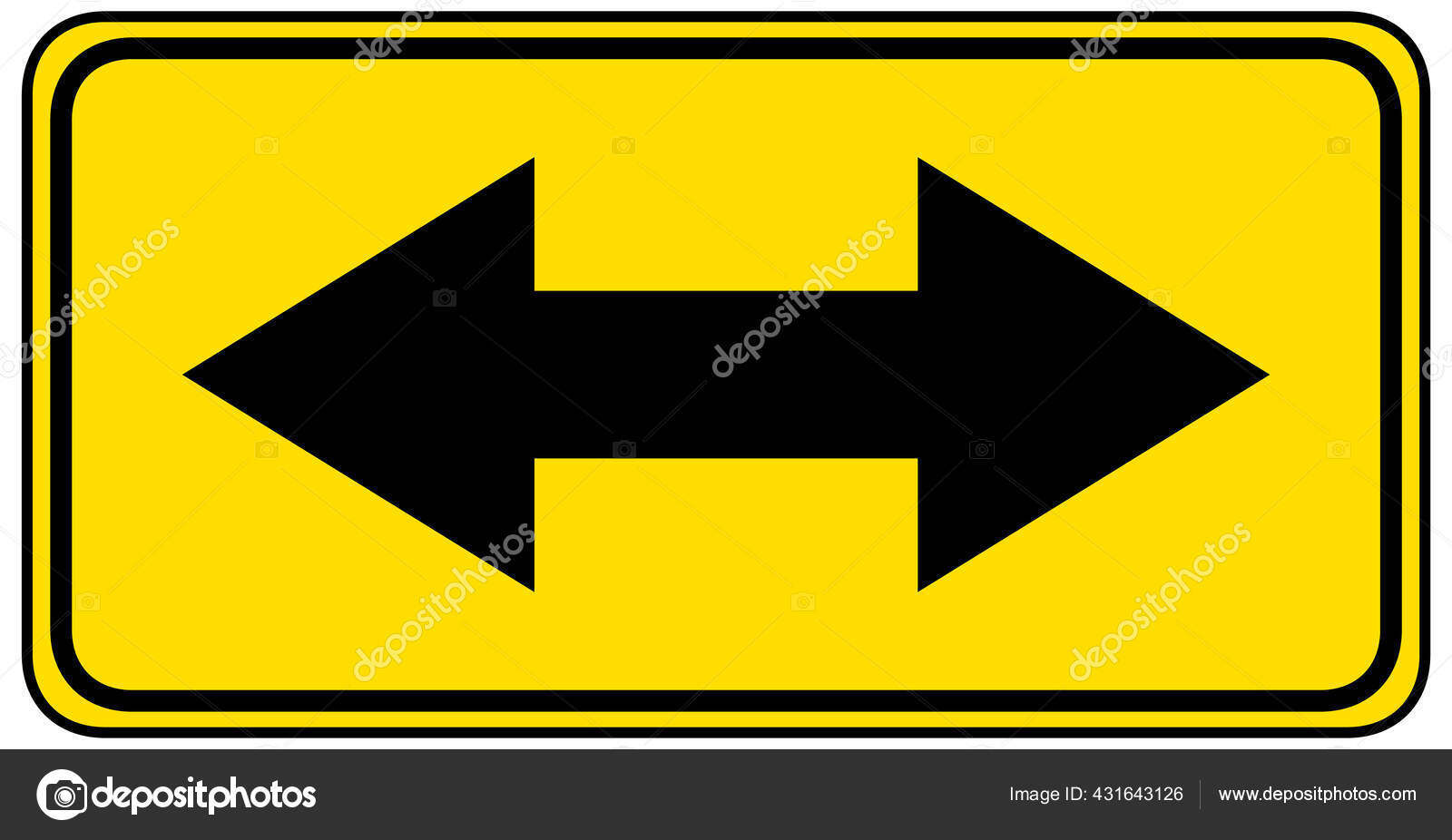 Intersección Signo Amarillo Sobre Fondo Blanco Ilustración Vector de ...