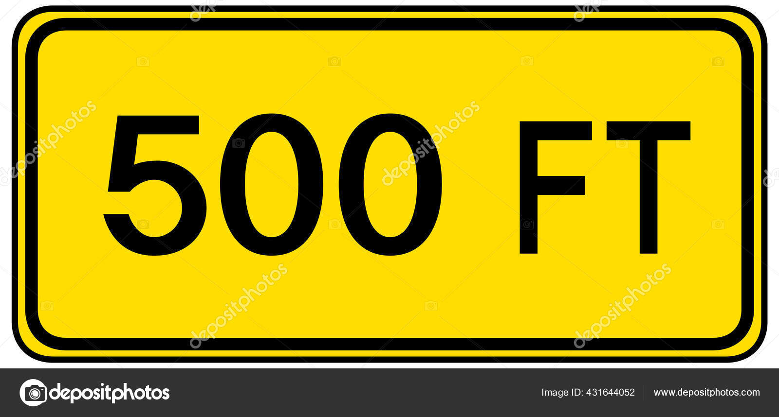 Signo Amarillo 500 Sobre Fondo Blanco Ilustración Vector de stock por ...