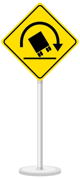 Warning Traffic Sign Ford Sign Isolated White Background Illustration ...