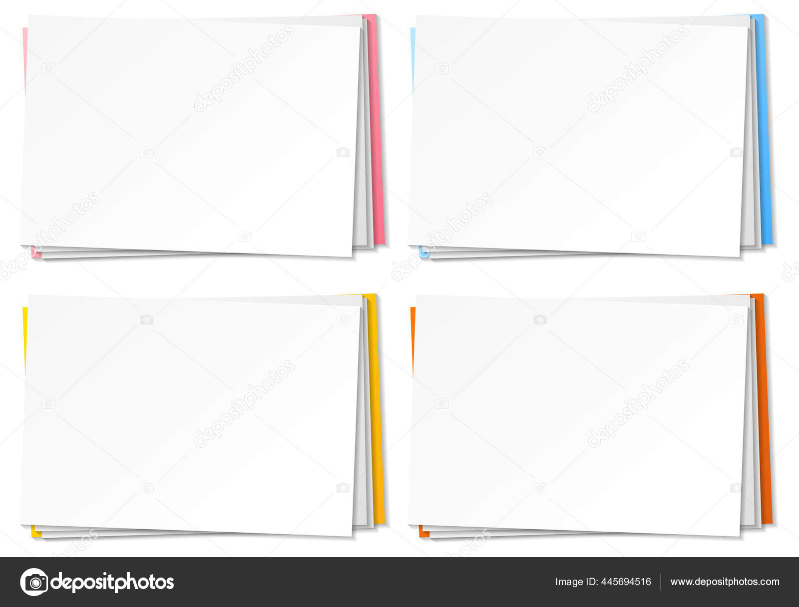 Set Blank Paper Note Template Illustration Stock Vector Image by ©brgfx ... Set Blank Paper Note Template Illustration Stock Vector Image by ©brgfx ...