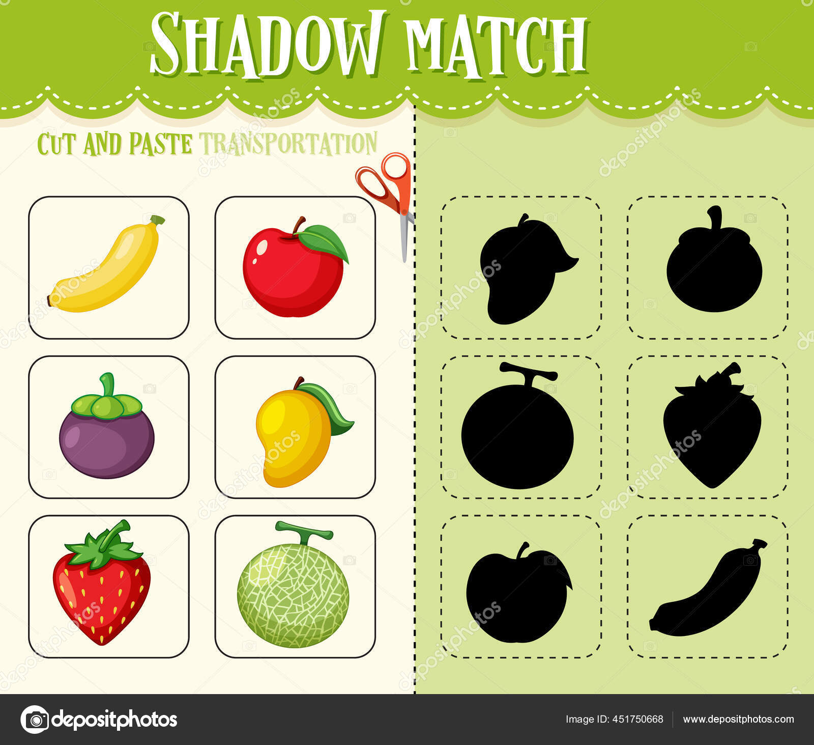 Shadow Match Game Kids Illustration Stock Vector by ©brgfx 451750668