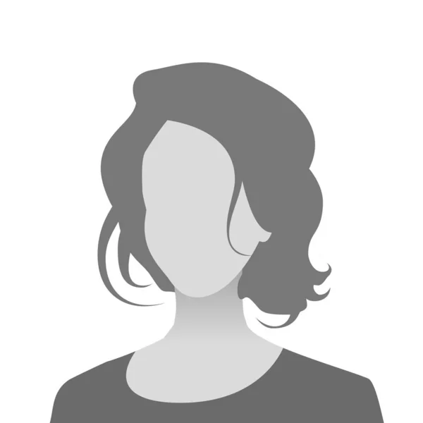 Standard Avatar Foto Platzhalter Graues Profilbild Symbol Frau Shirt ...