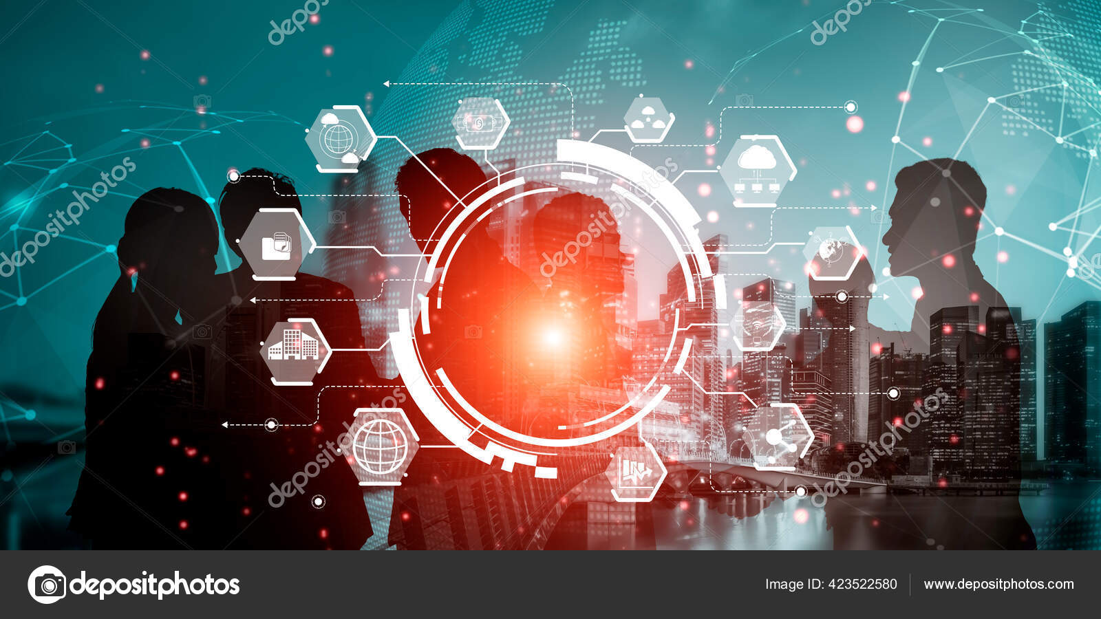 People network and international communication concept. Stock Photo by ...