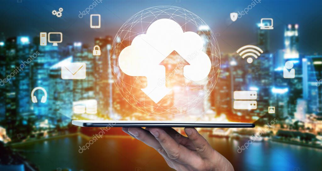 Tecnología de computación en nube y almacenamiento de datos en línea para el intercambio global ...