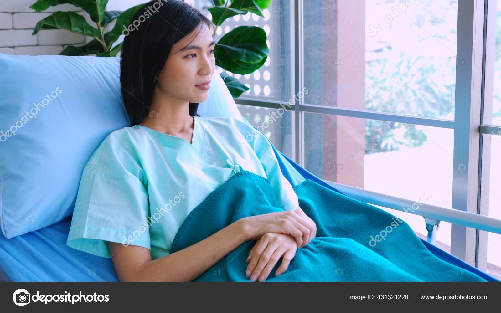 Happy patient getting well improvement at hospital Stock Photo by ...
