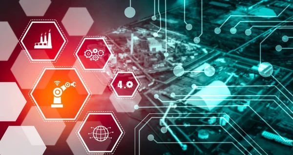 Industry 4.0 technology concept - Smart factory for fourth industrial ...