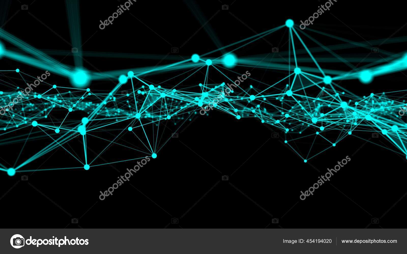 Wave of connection network dots of innovative creation — Stock Photo ...