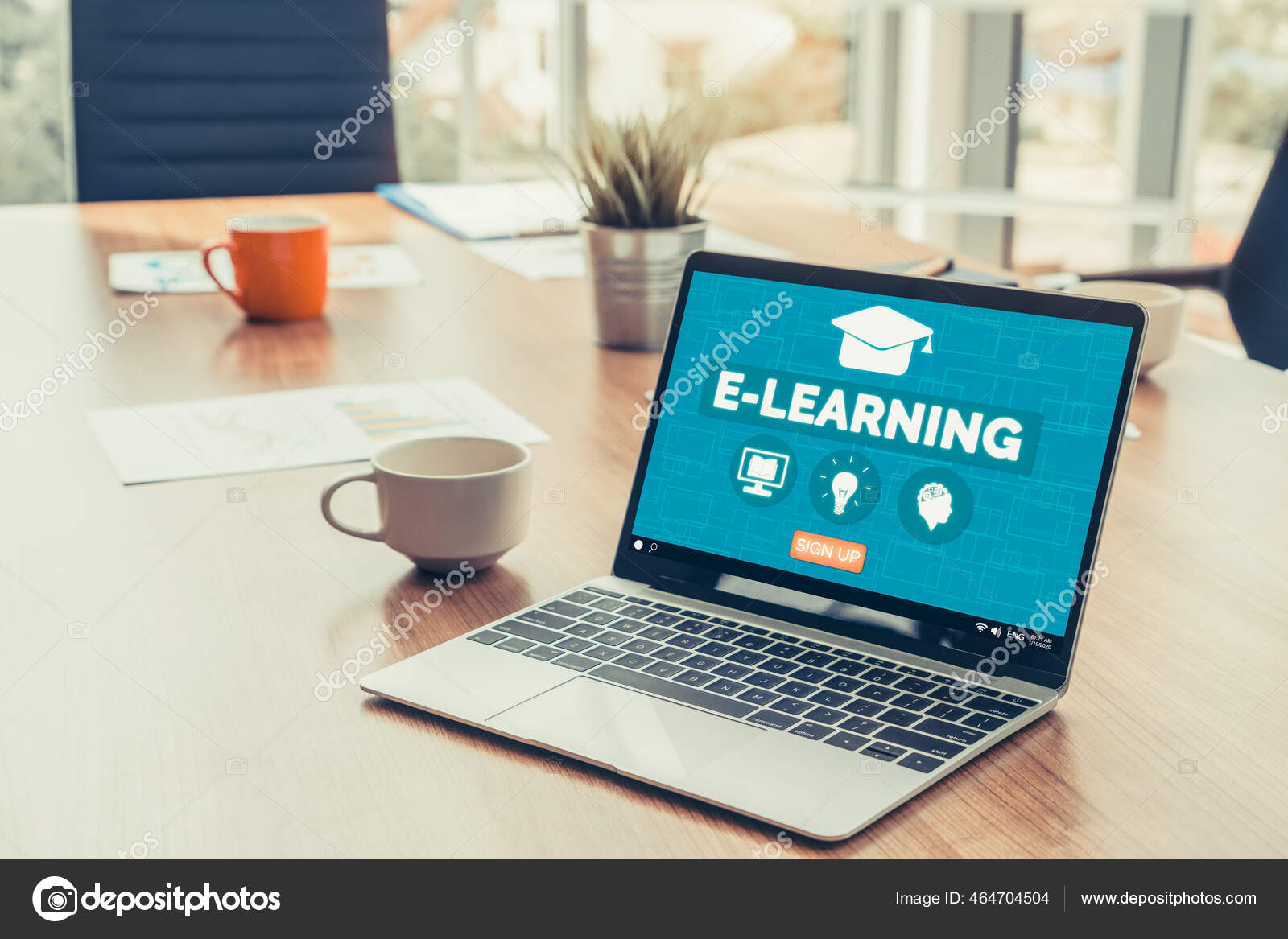 E-learning and Online Education for Student and University Concept ...